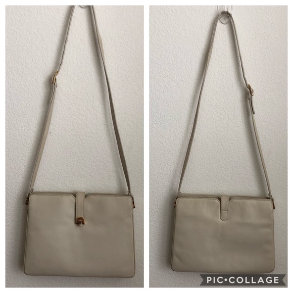 Susan Gail | Bags | Vintage Susan Gail Cream Genuine Leather Bag | Poshmark
